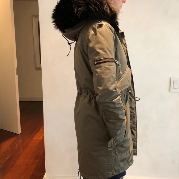SAM. | Jackets & Coats | Sam Fox Fur Lined Coat Vest Hooded Parka ...
